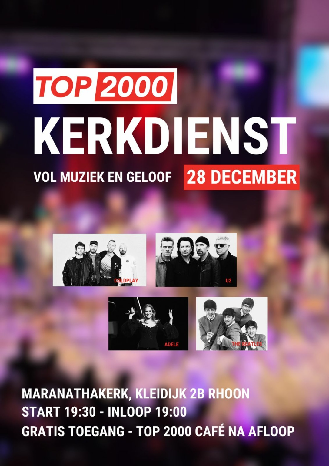 Muziek, geloof en verbinding in Top 2000 dienst – Protestantse Gemeente ...